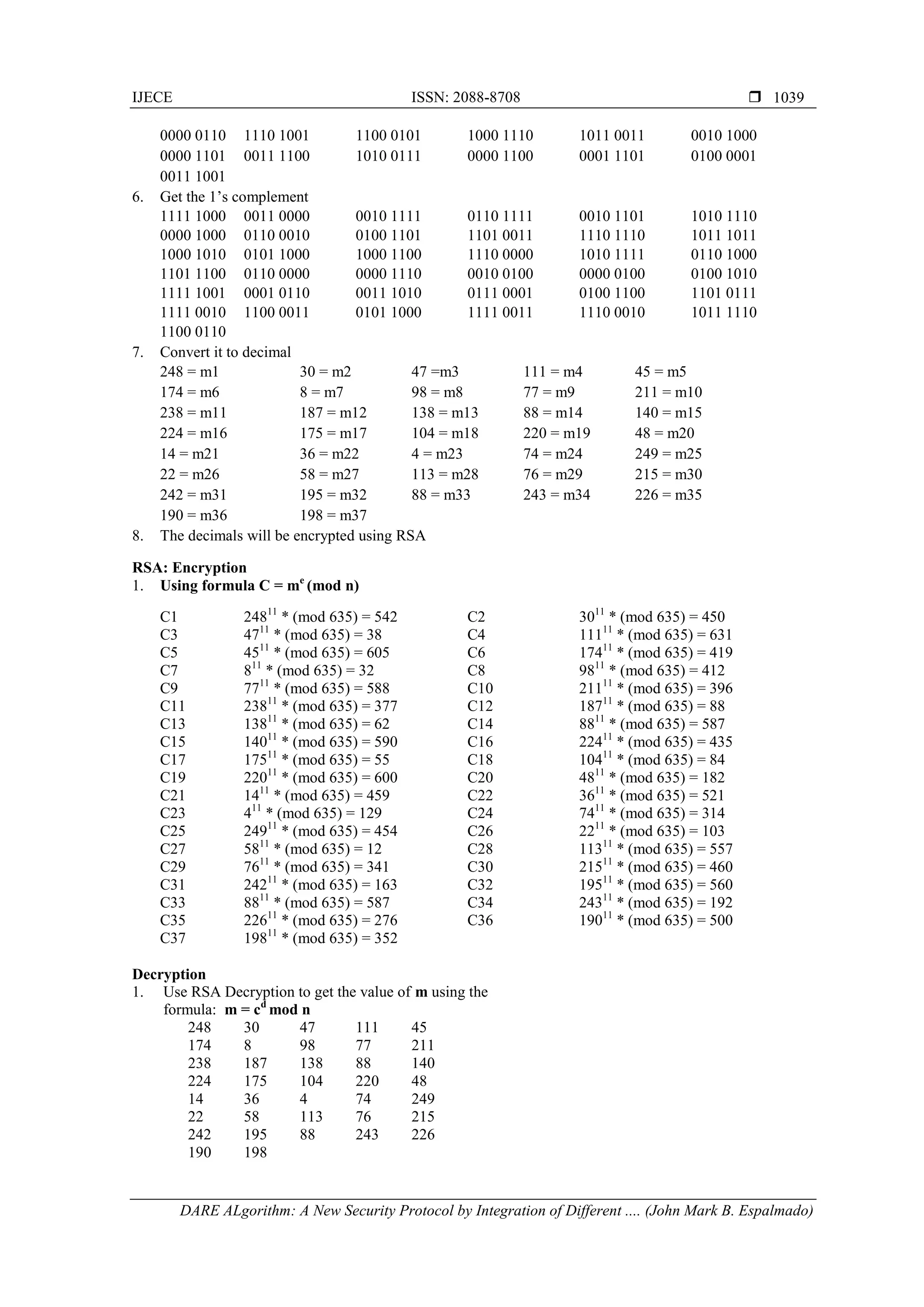 DARE Algorithm: A New Security Protocol by Integration of Different ...