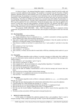 DARE Algorithm: A New Security Protocol by Integration of Different Cryptographic Techniques | PDF