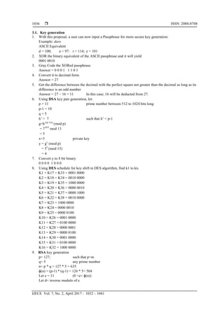 DARE Algorithm: A New Security Protocol by Integration of Different Cryptographic Techniques | PDF