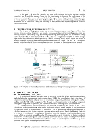 Power Quality Compensation in Distribution System based on Instantaneous Power Theory and ...