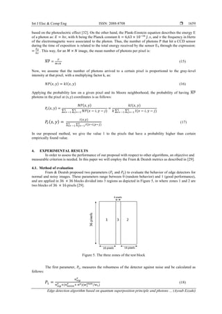 Edge detection algorithm based on quantum superposition principle and photons arrival ...