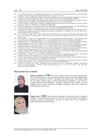 A review paper: optimal test cases for regression testing using ...