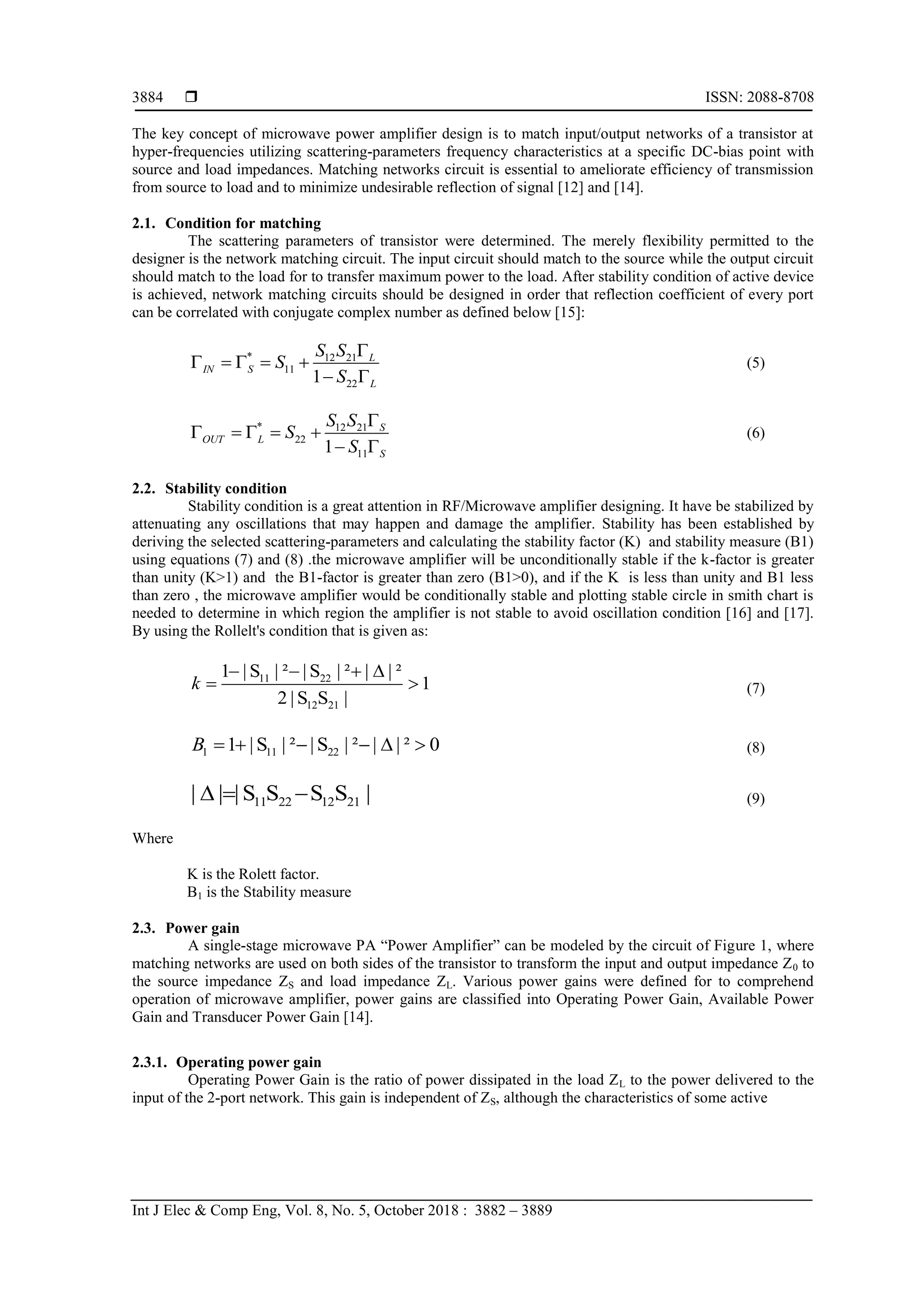 A Novel Configuration of A Microstrip Power Amplifier based on GaAs-FET for ISM Applications | PDF