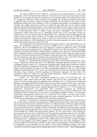An efficient asynchronous spatial division multiplexing router for network-on-chip on the ...