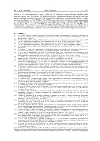 An efficient asynchronous spatial division multiplexing router for network-on-chip on the ...
