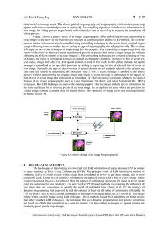 Information Hiding using LSB Technique based on Developed PSO Algorithm | PDF