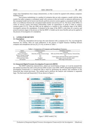 Evaluation of Integrated Digital Forensics Investigation Framework for ...