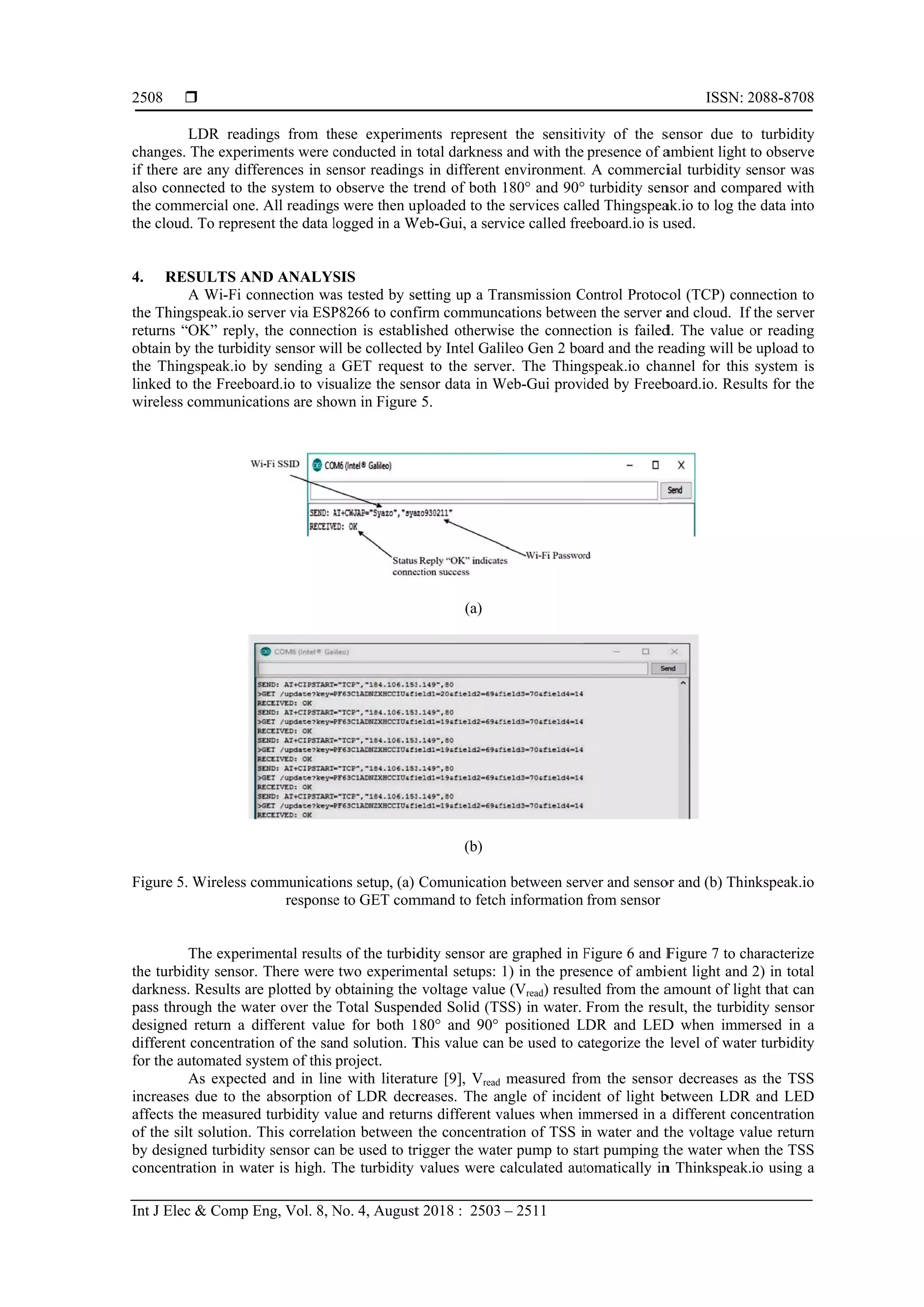 Web based Water Turbidity Monitoring and Automated Filtration System: IoT Application in Water ...