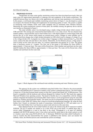 Web based Water Turbidity Monitoring and Automated Filtration System: IoT Application in Water ...