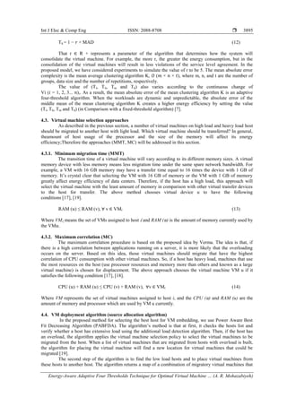 Energy-Aware Adaptive Four Thresholds Technique for Optimal Virtual ...