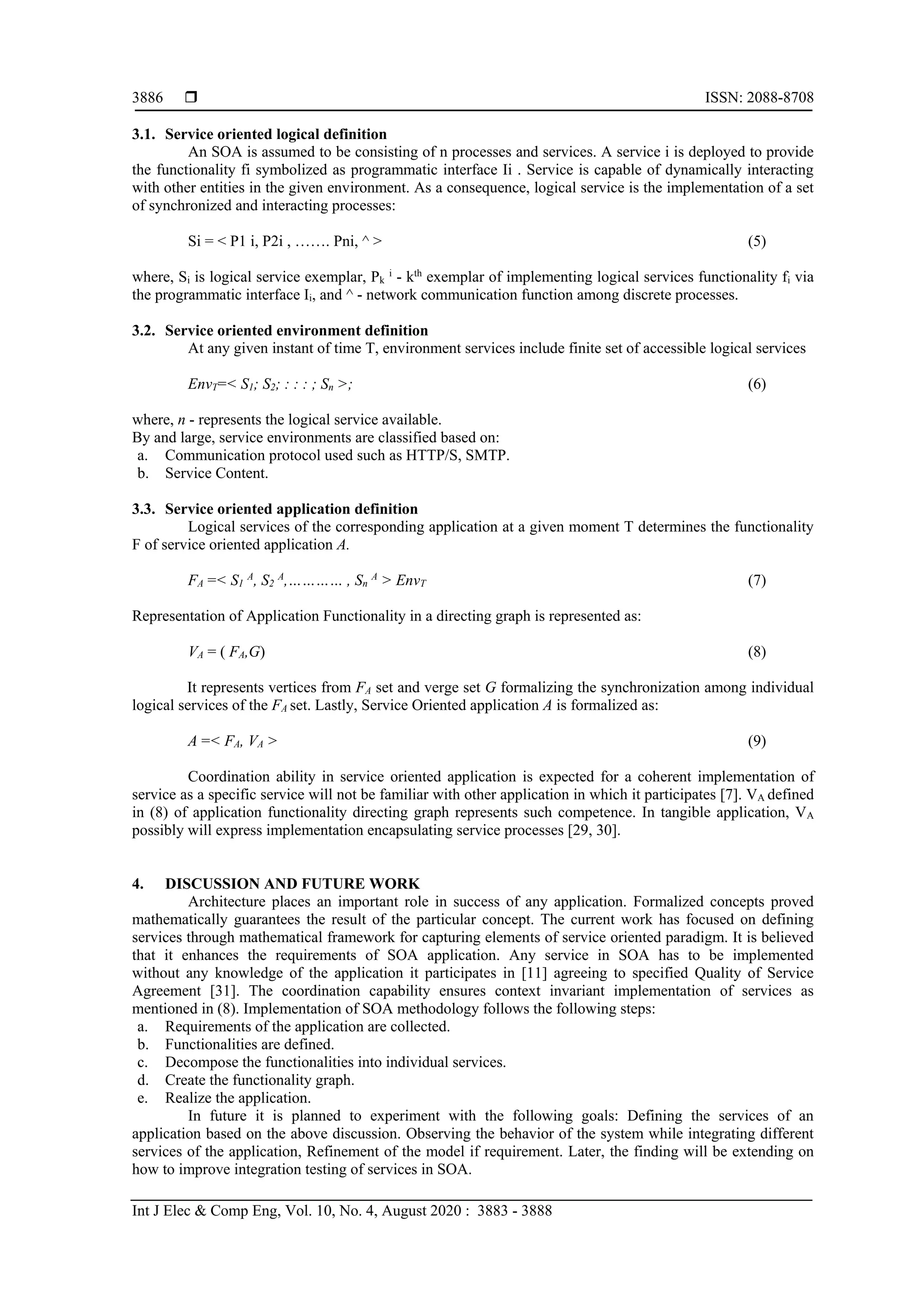 Formalization of SOA concepts with mathematical foundation | PDF