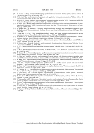 Adaptive Projective Lag Synchronization of T and Lu Chaotic Systems | PDF