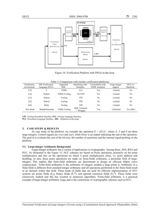 Functional Verification of Large-integers Circuits using a Cosimulation-based Approach | PDF ...
