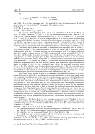 Fuzzy Homogeneous Bitopological Spaces | PDF