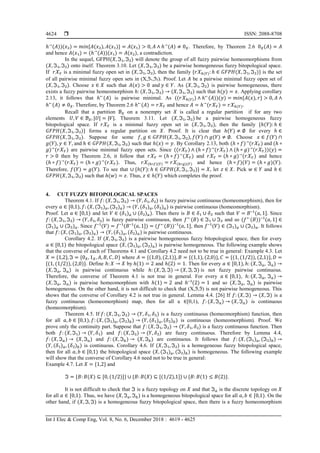 Fuzzy Homogeneous Bitopological Spaces | PDF