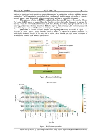 Prediction of the risk of developing heart disease using logistic regression | PDF