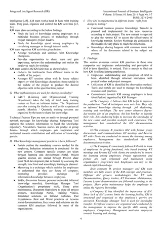 An Exploratory Study on the Practices of Knowledge Management in ...