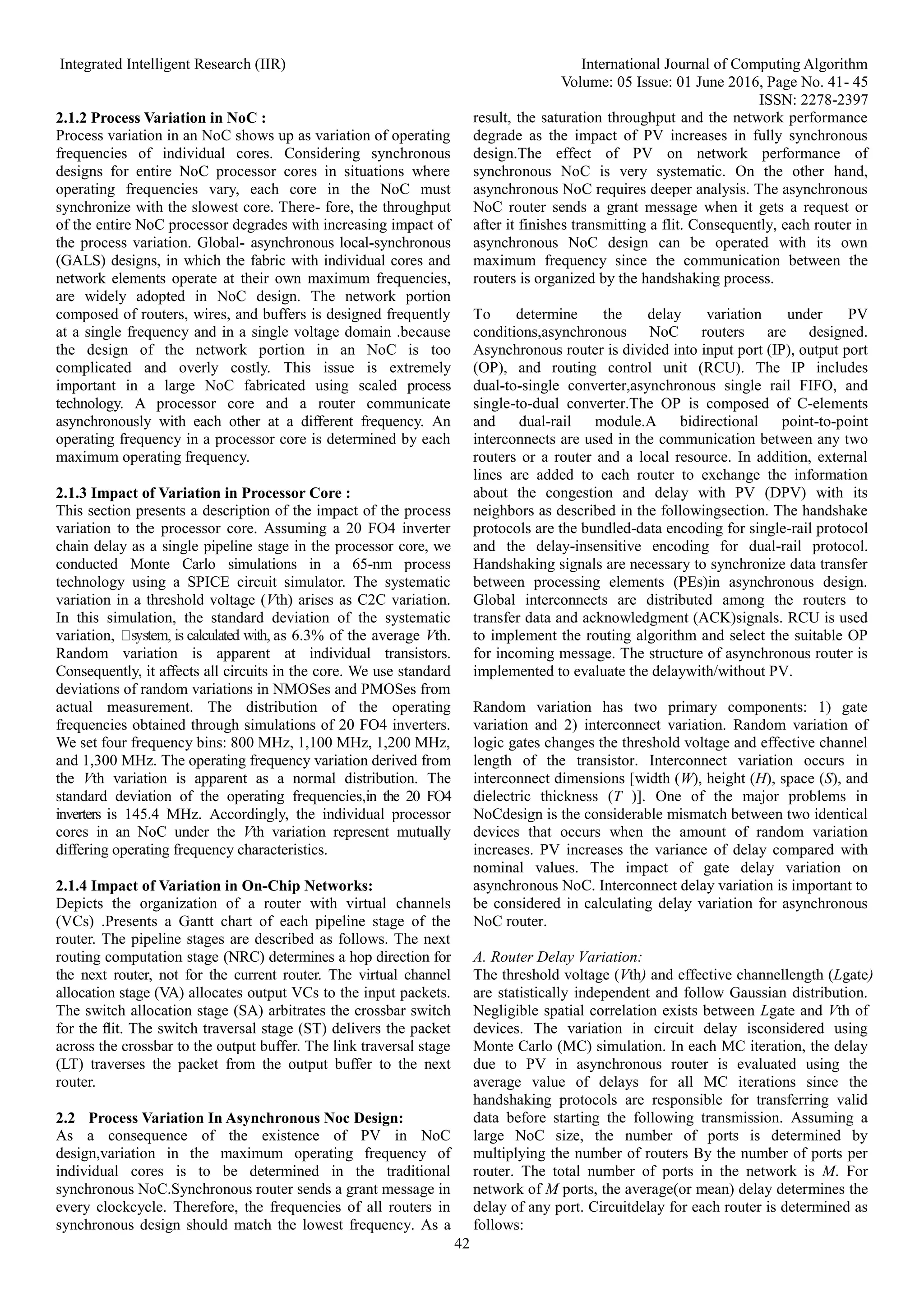 Saturation Throughput And Delay Aware Asynchronous Noc Using Fuzzy Logic Pdf