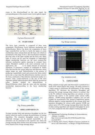 Saturation Throughput and Delay Aware Asynchronous Noc Using Fuzzy Logic | PDF