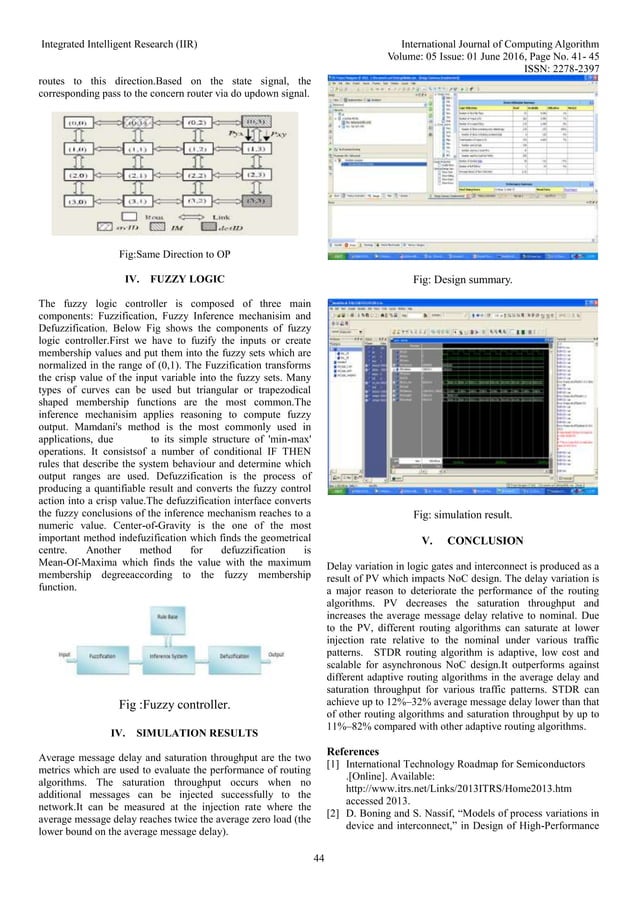 Saturation Throughput And Delay Aware Asynchronous Noc Using Fuzzy Logic Pdf