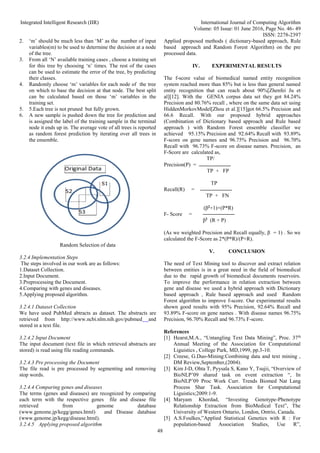 Relation Extraction using Hybrid Approach and an Ensemble Algorithm | PDF