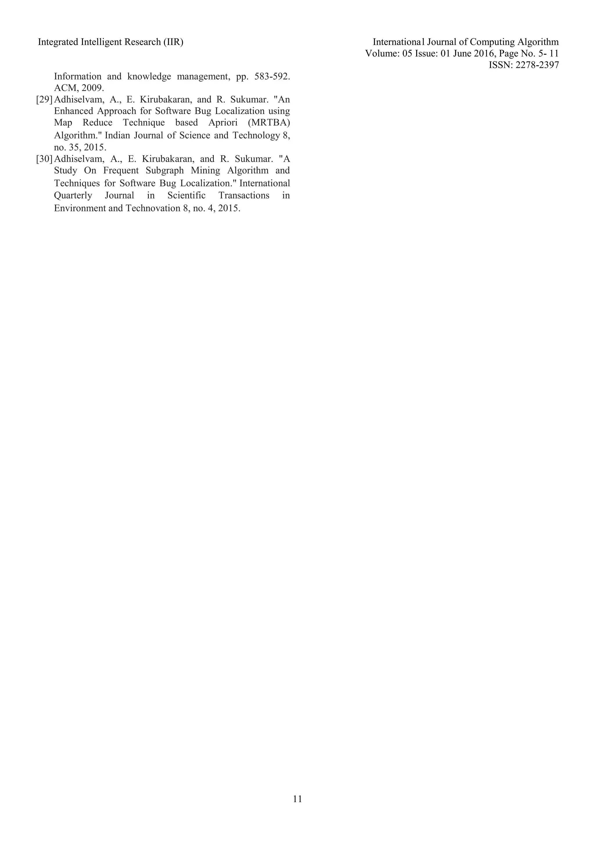 Bugloc Bug Localization In Multi Threaded Application Via Graph Mining Approach Doc