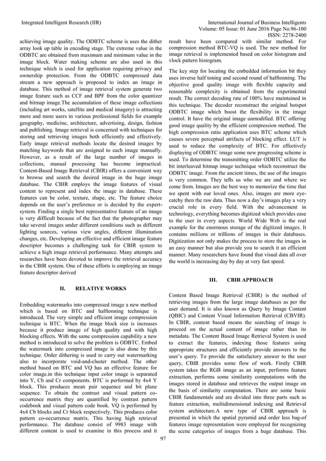 Feature Extraction In Content Based Image Retrieval Pdf