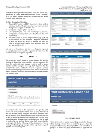 Smart Security For Data Sharing In Cloud Computing | PDF