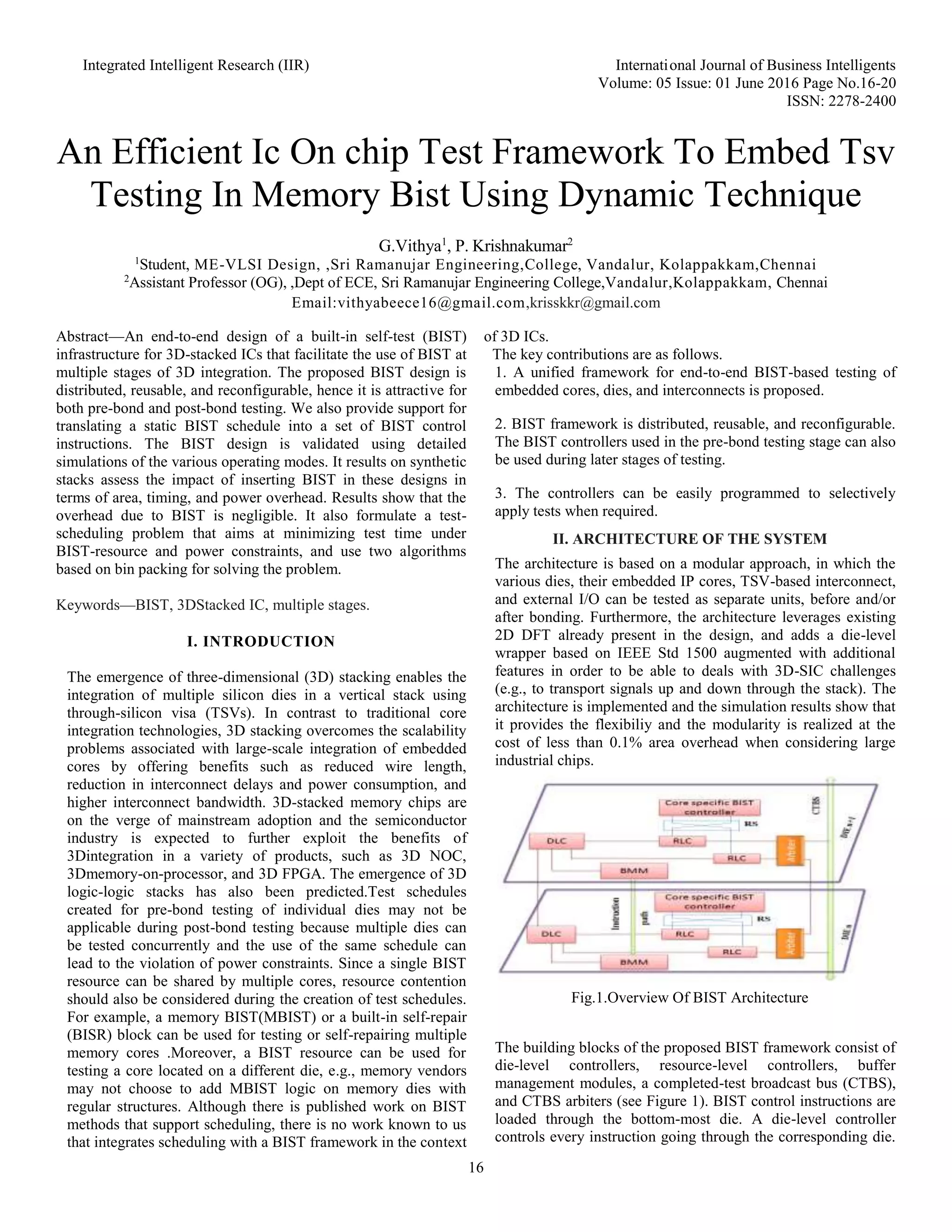 An Efficient Ic On chip Test Framework To Embed Tsv Testing In Memory ... An Efficient Ic On chip Test Framework To Embed Tsv Testing In Memory ...