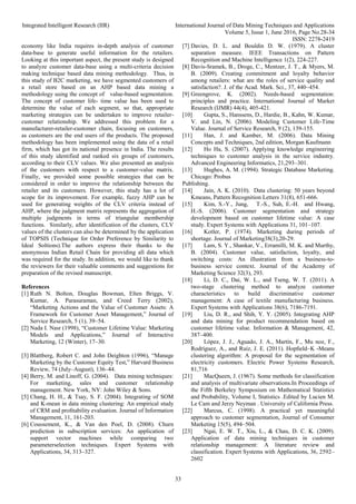 AHP Based Data Mining for Customer Segmentation Based on Customer Lifetime Value | DOCX