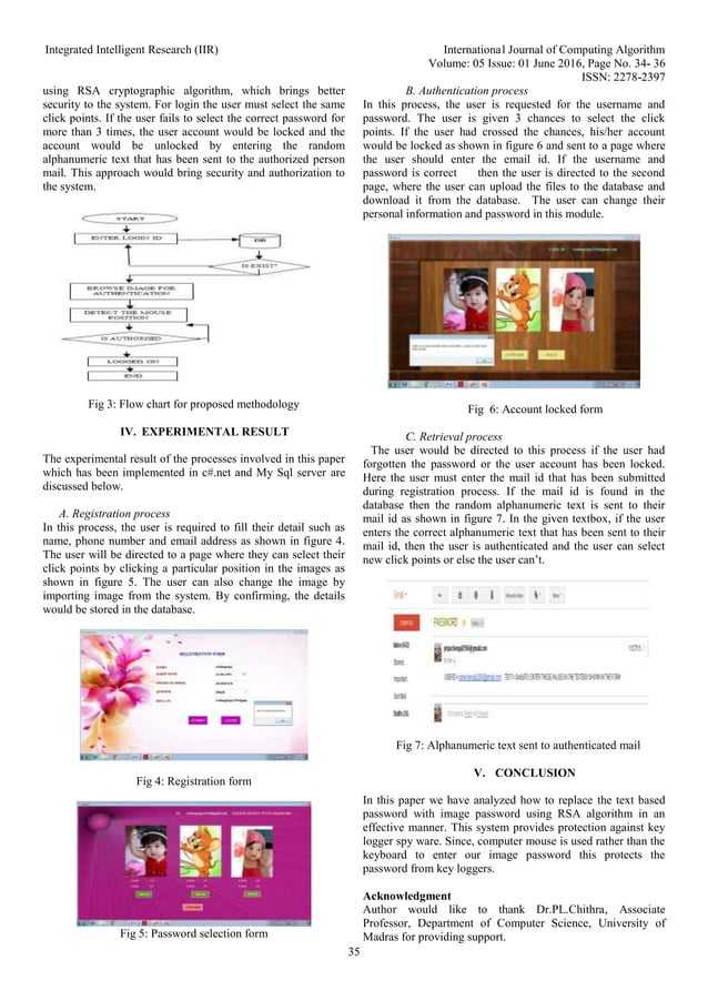 Image Based Password using RSA Algorithm | DOC