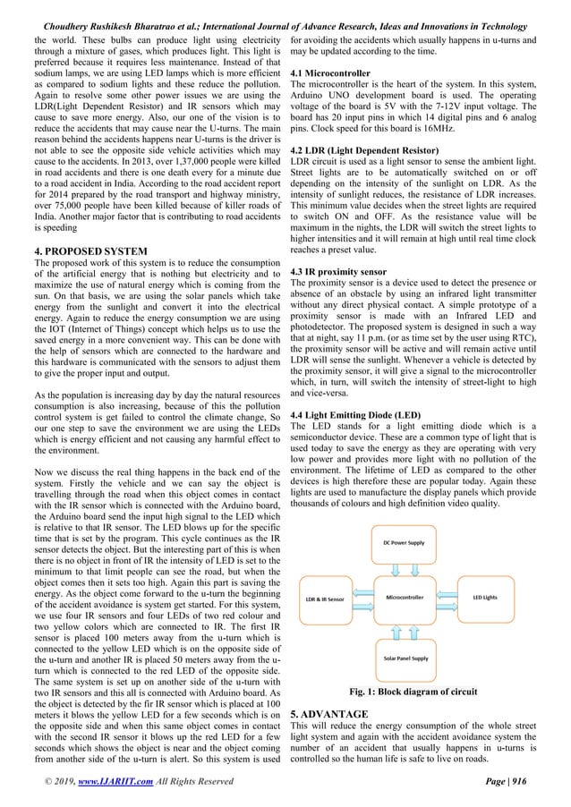 Arduino Based Project- Smart Street Light System | PDF