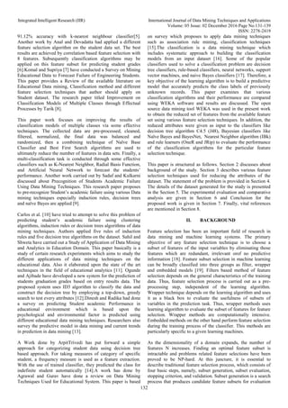 Performance Evaluation of Feature Selection Algorithms in Educational Data Mining | PDF