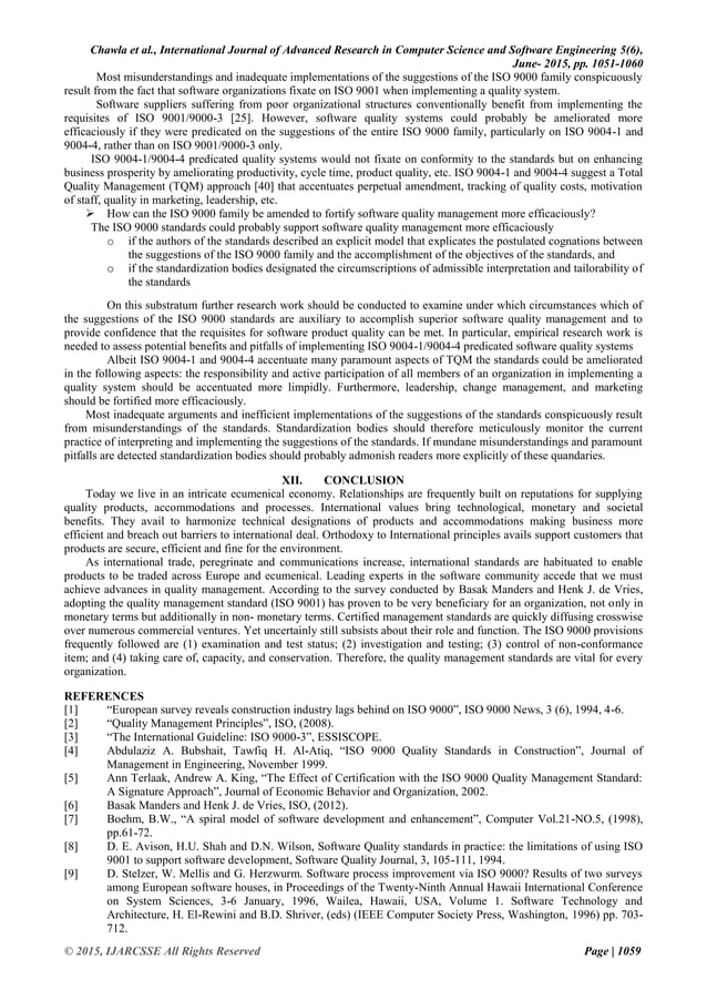 A Review of the Concept of ISO Standard 9000 Family | PDF