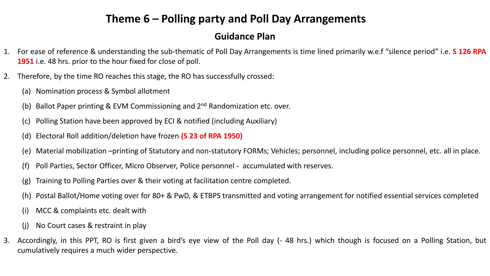 V5 Th06 Polling Party & Poll Day Arrangements.pptx