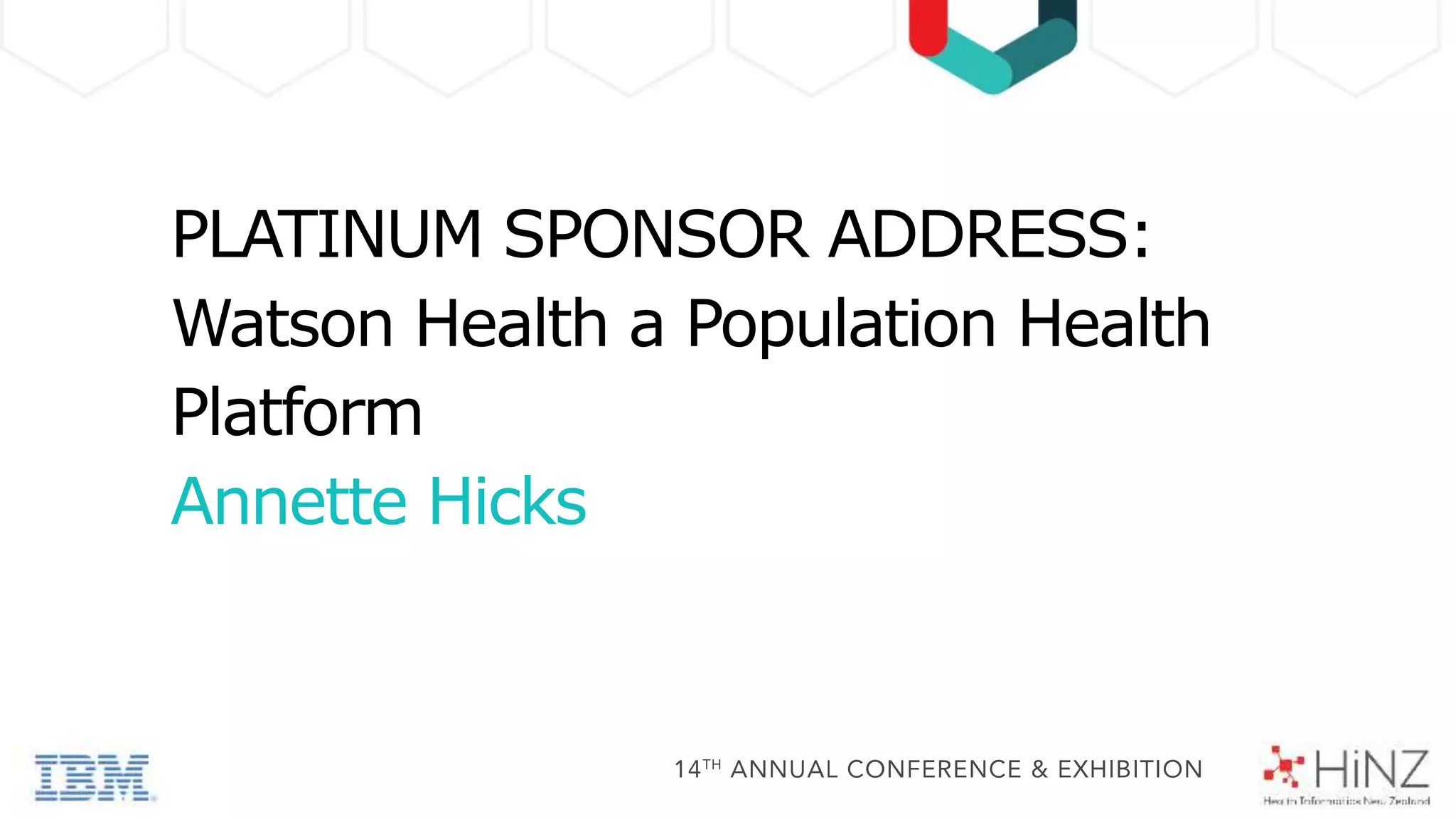 Watson Health a Population Health Platform | PPTX