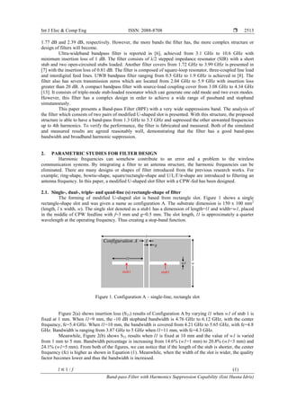 Band-pass Filter with Harmonics Suppression Capability | PDF