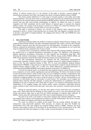 Converting UML Class Diagrams into Temporal Object Relational DataBase | PDF