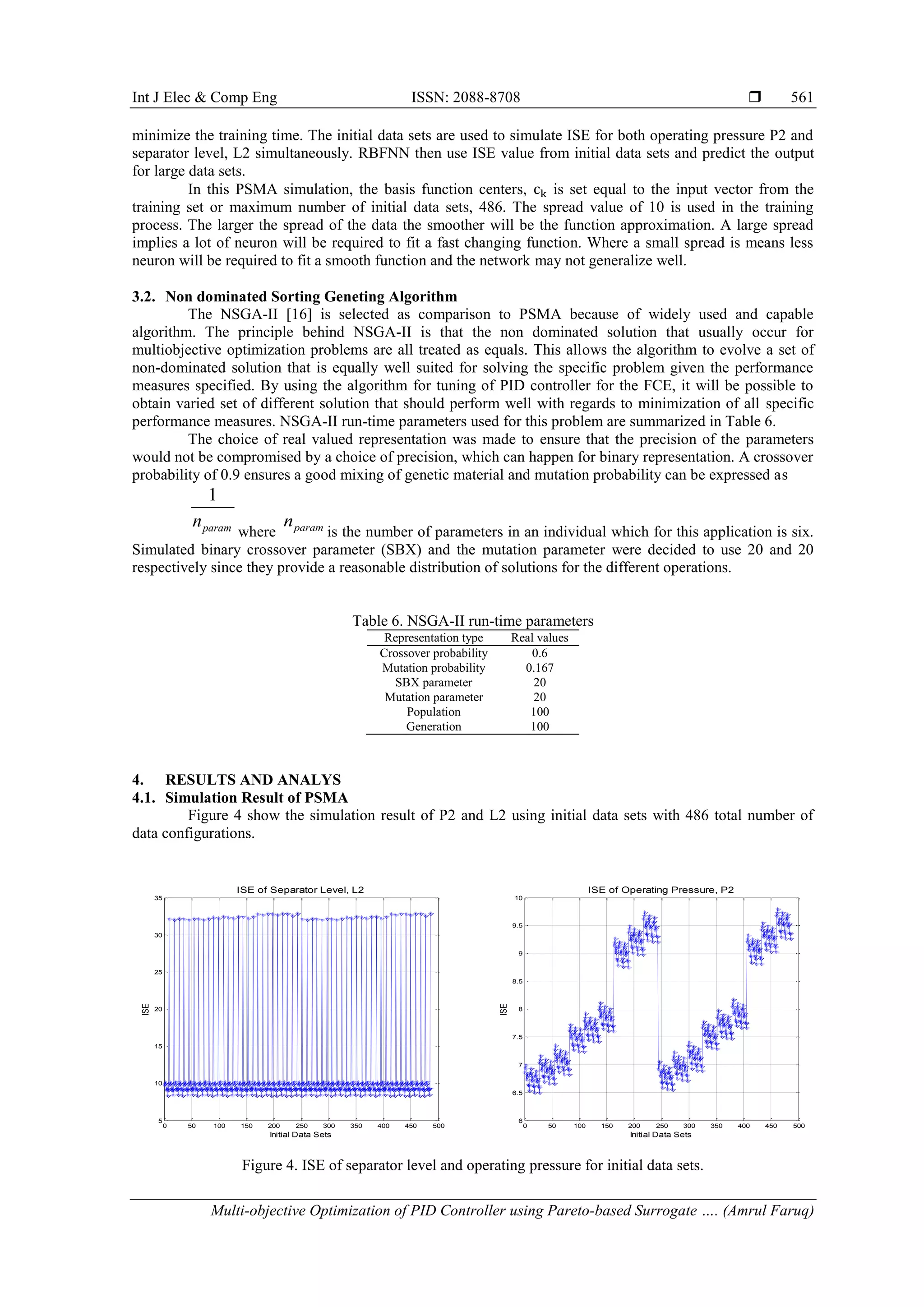 Multi Objective Optimization Of Pid Controller Using Pareto Based