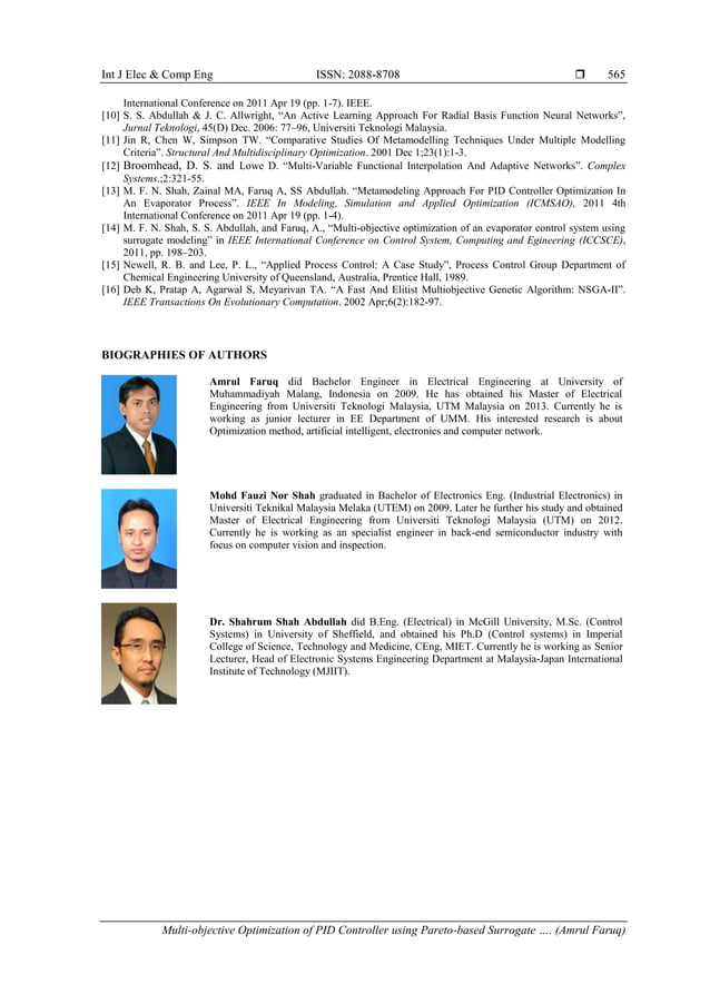 Multi Objective Optimization Of Pid Controller Using Pareto Based Surrogate Modeling Algorithm