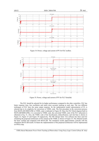 VHDL Based Maximum Power Point Tracking of Photovoltaic Using Fuzzy Logic Control | PDF ...