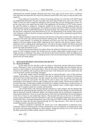 Development of Decision Support System for Ordering Goods using Fuzzy Tsukamoto | PDF