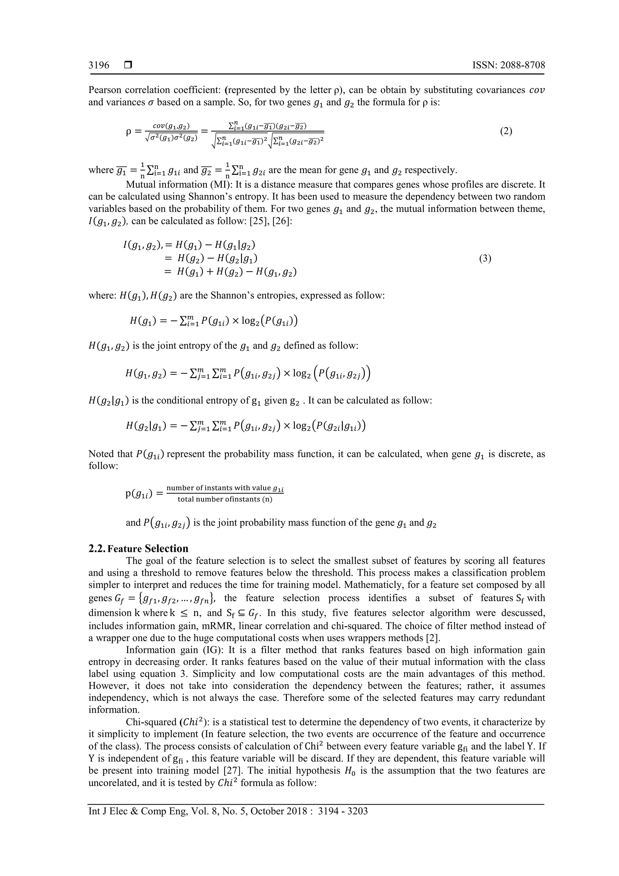 Effect Of Feature Selection On Gene Expression Datasets Classification