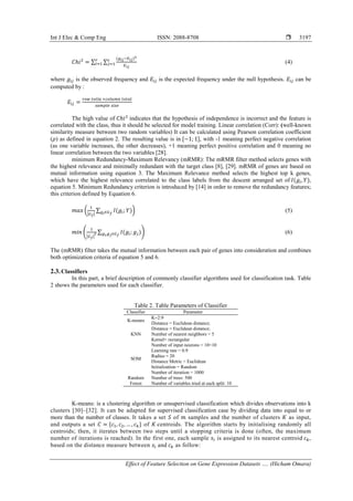 Effect of Feature Selection on Gene Expression Datasets Classification Accuracy | PDF