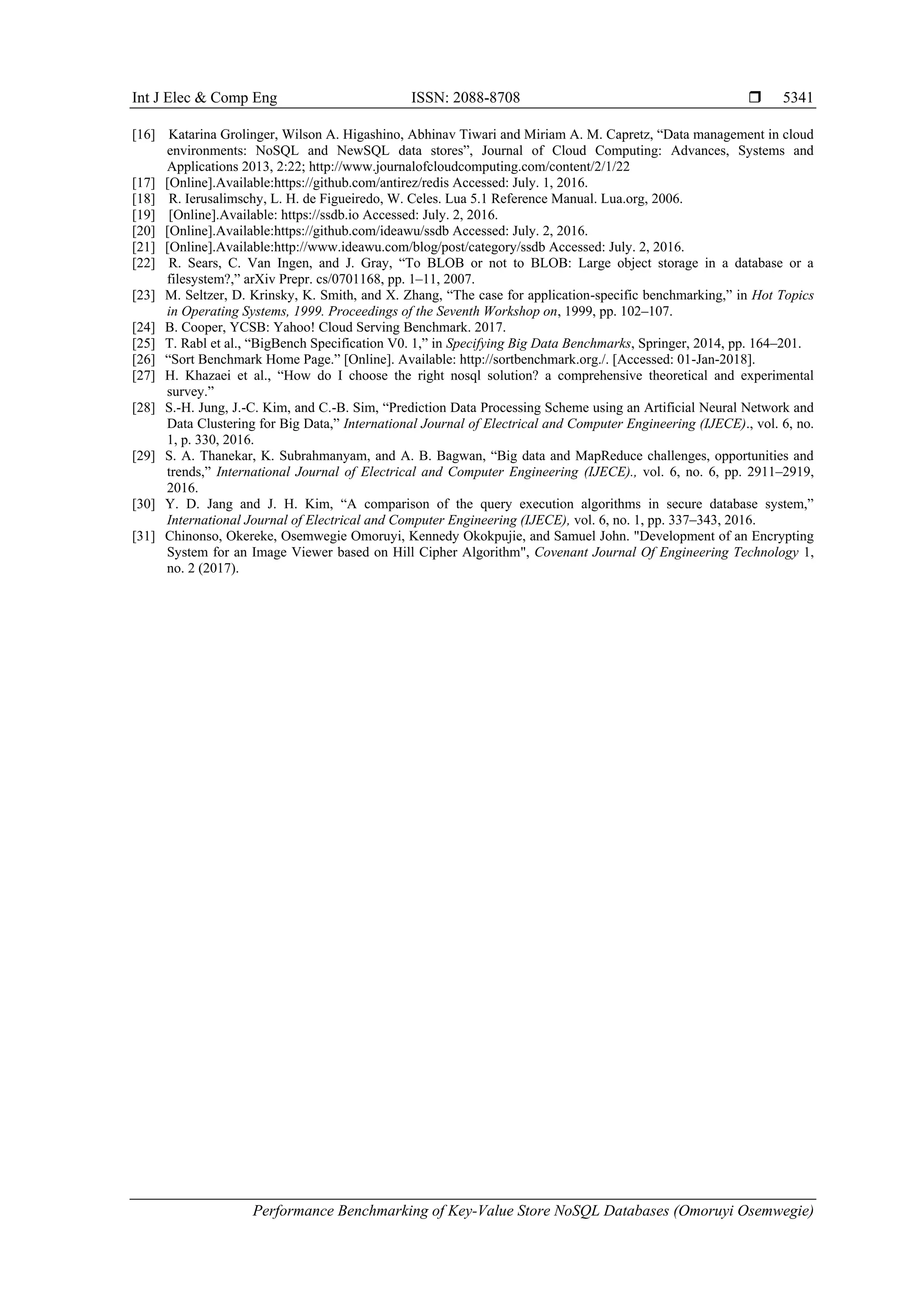 Performance Benchmarking Of Key Value Store Nosql Databases Pdf