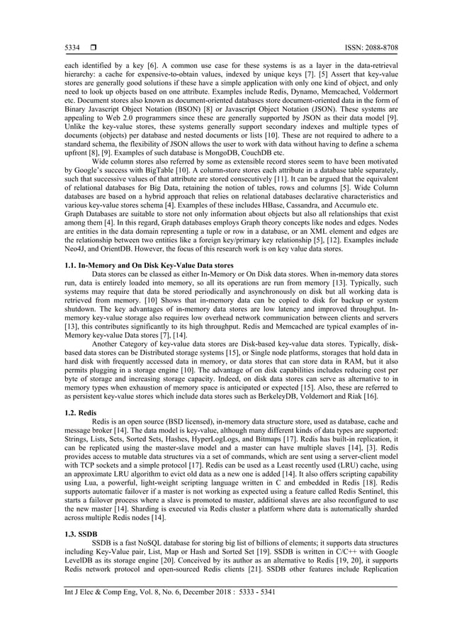 Performance Benchmarking of Key-Value Store NoSQL Databases | PDF