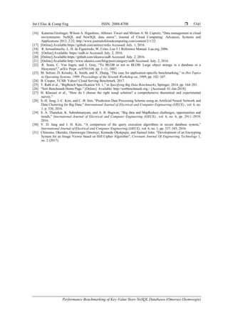 Performance Benchmarking of Key-Value Store NoSQL Databases | PDF