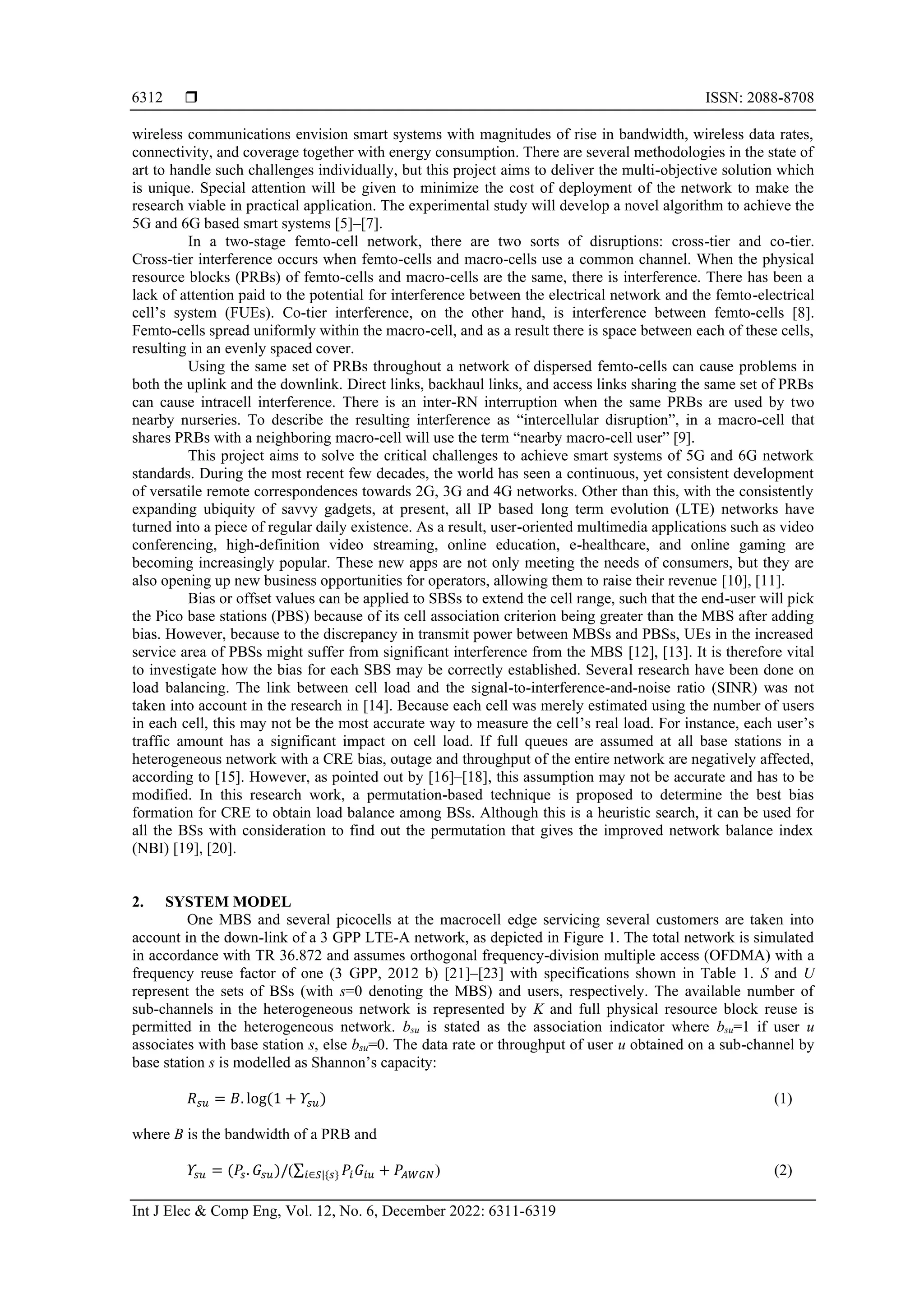 Permutation based load balancing technique for long term evolution advanced heterogeneous ...