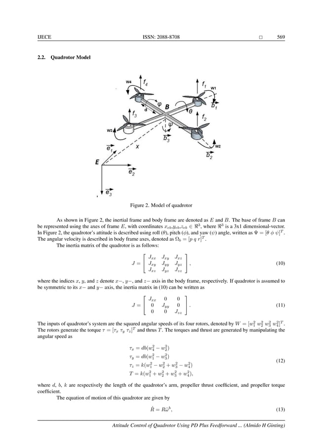Attitude Control of Quadrotor Using PD Plus Feedforward Controller on SO(3) | PDF