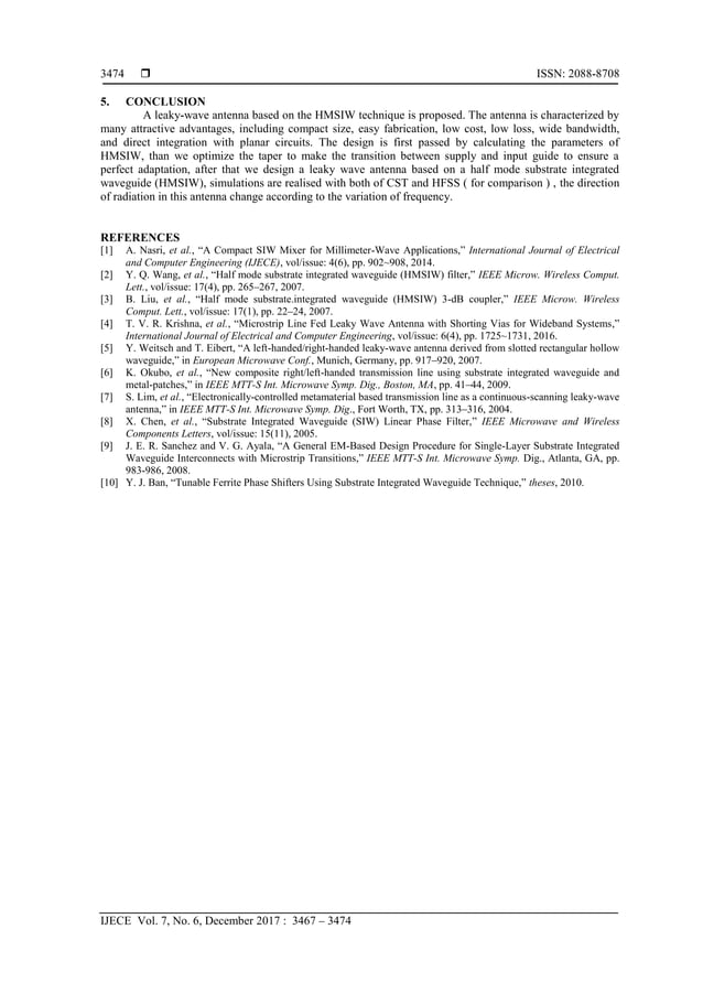 A Leaky Wave Antenna Design Based on Half-mode Substrate Integrated ...